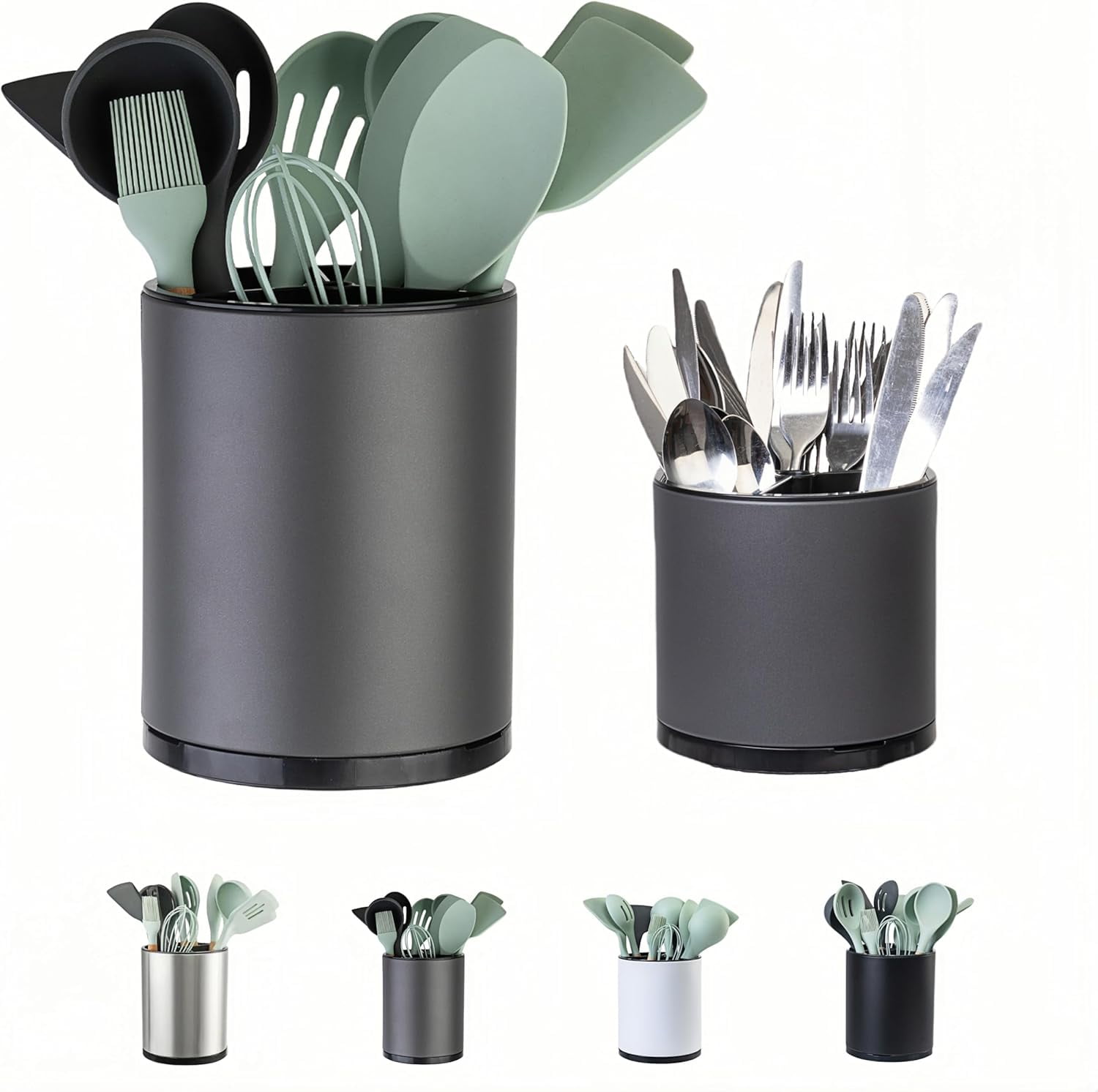 hltysuo Utensil Holder Extra Large Utensil Holder for Kitchen Counter ...