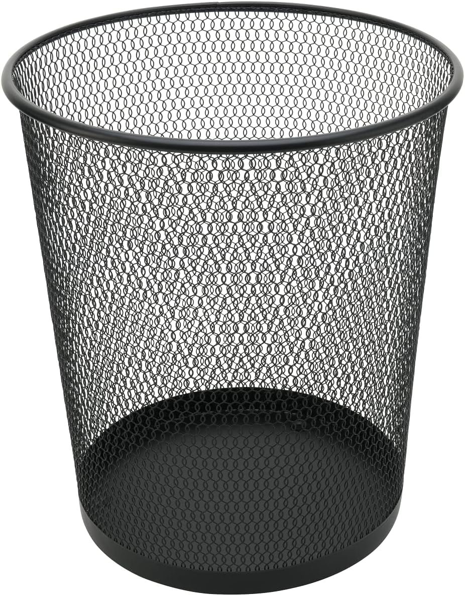 hltysuo Wire Steel Mesh Trash Can - 5-Gallon Waste Basket for Under ...