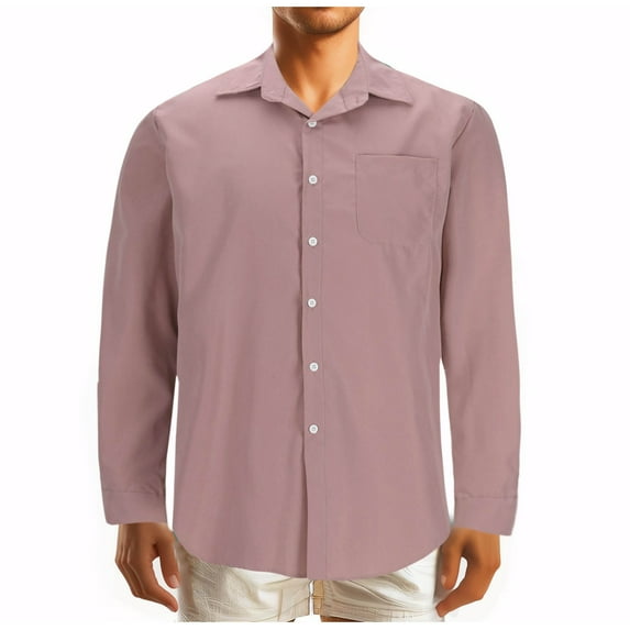 hlysgo Button Down Shirts for Men Big and Tall Business Casual Tops ...