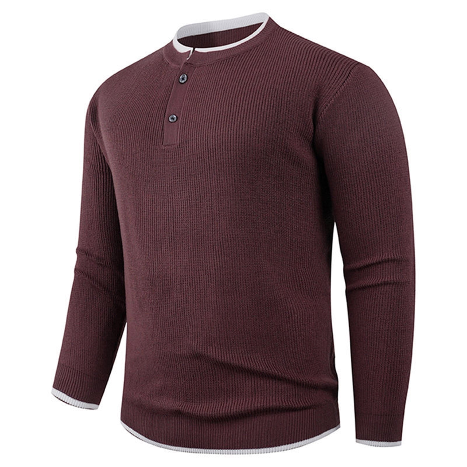 hlysgo Mens Henley Shirts Big and Tall Casual Long Sleeve Pullover ...