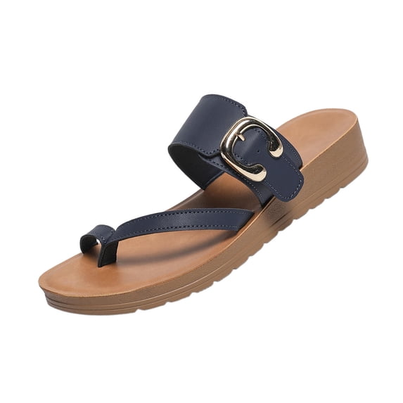 hlysgo Womens Flat Sandals with Arch Support Adjustable Straps ...