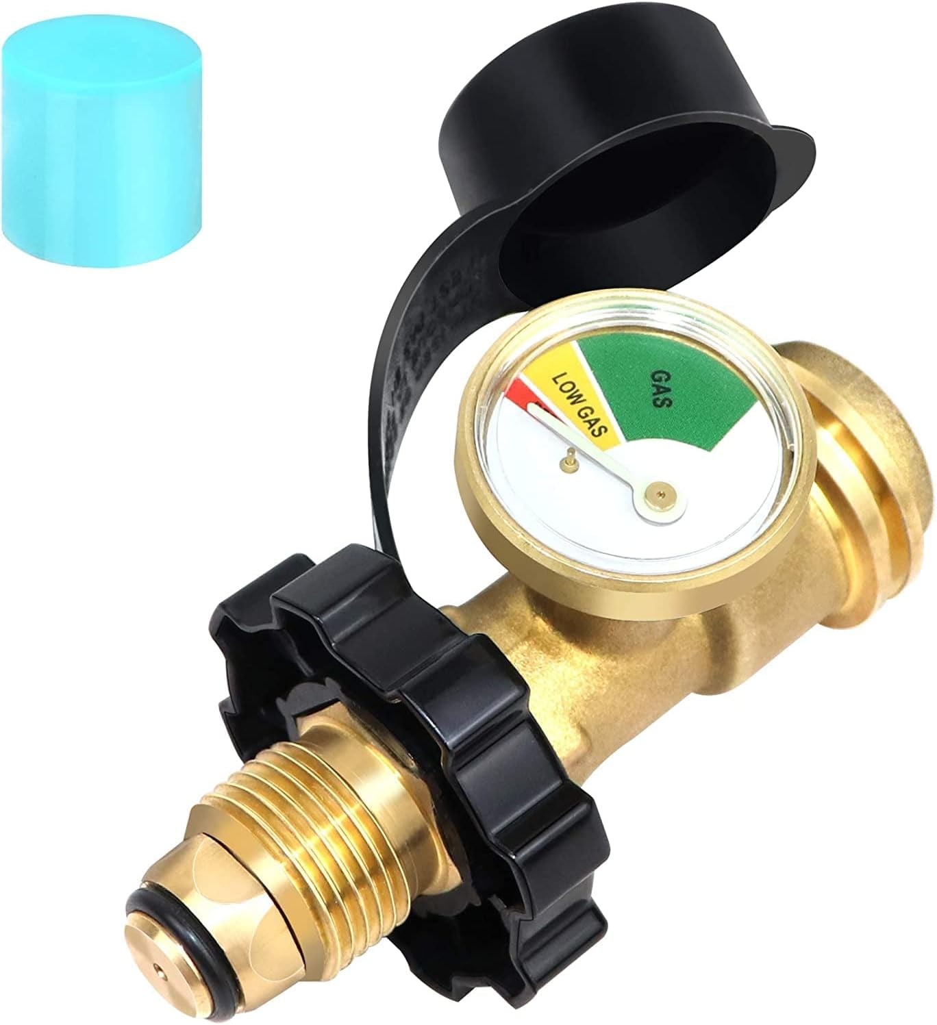 hmleaf Propane Tank Adapter with Gauge Converts POL LP Tank Service ...