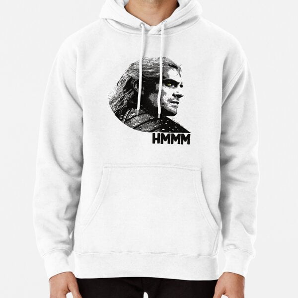 hmmm the witcher Pullover Hoodie Funny Fashion Pullover Hooded for Men ...