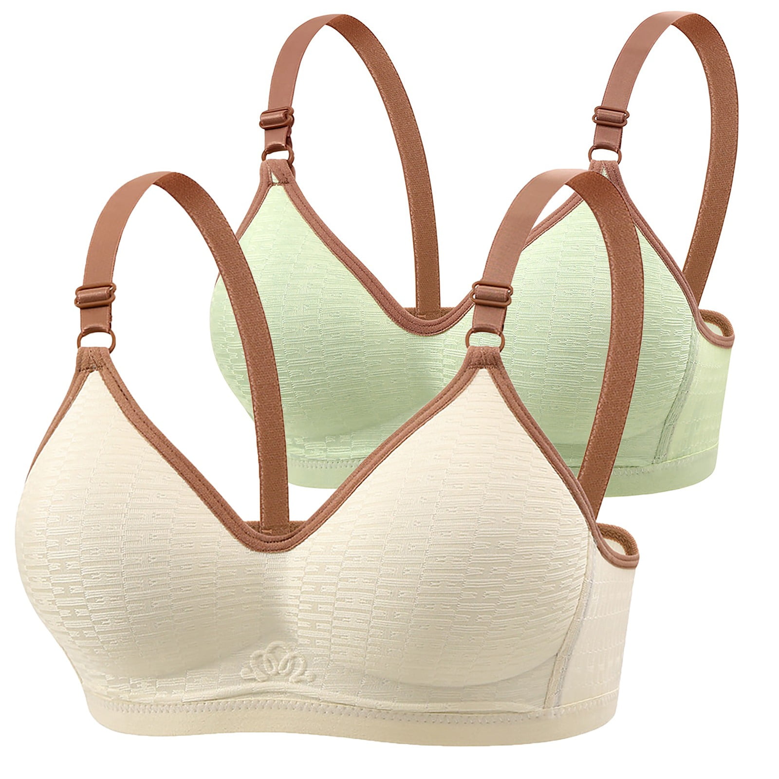 hoadeuw No Underwire Bras for Women 2 Piece Anti Sagging Rims Sweet ...