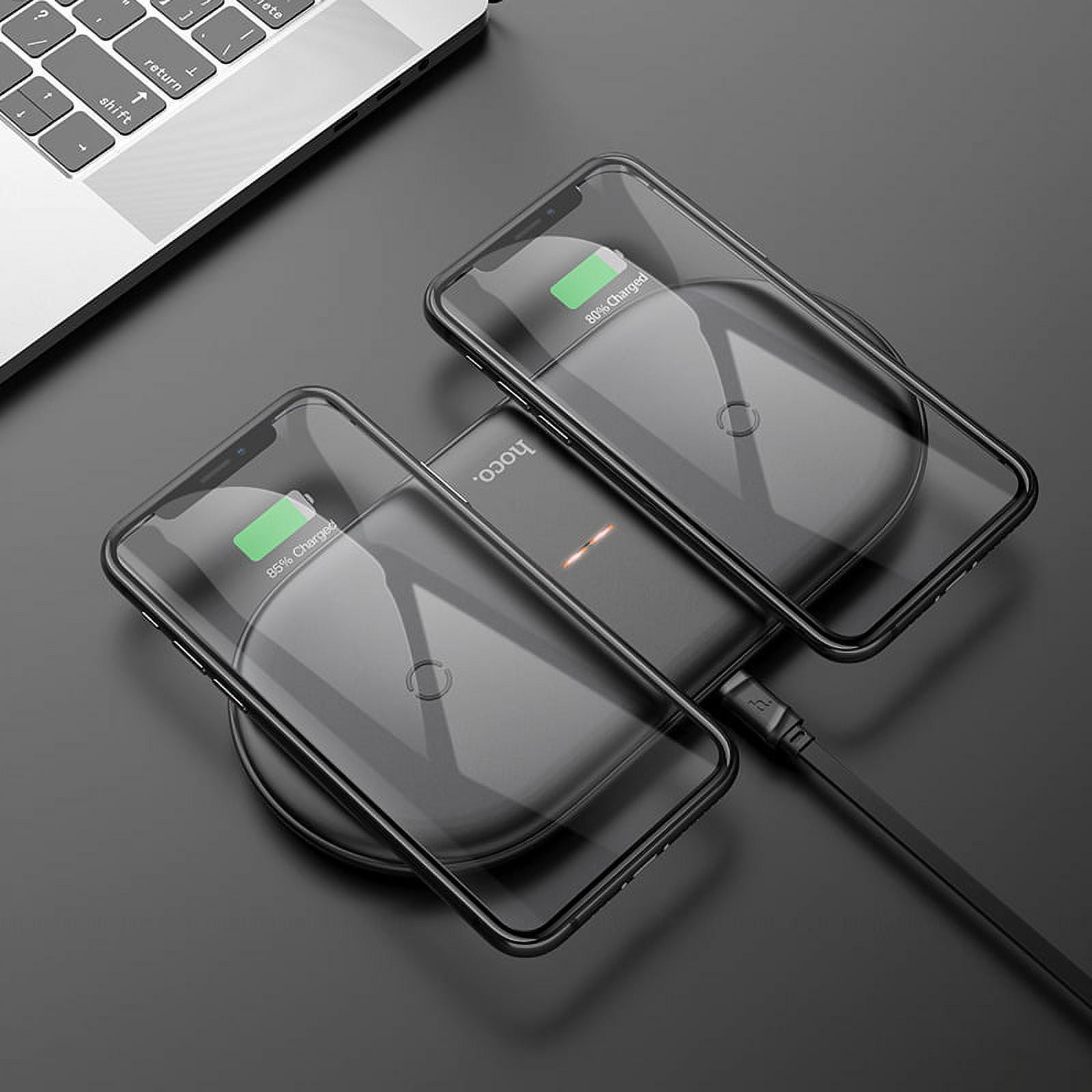 hoco. CW23 dual power wireless fast charger desktop for iPhone TWS ...