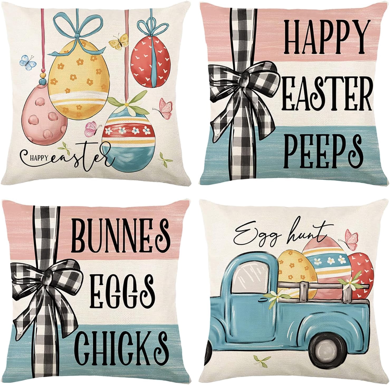 hofaaa Easter Pillow Covers 18x18 - Easter Decorations for Home, Easter ...