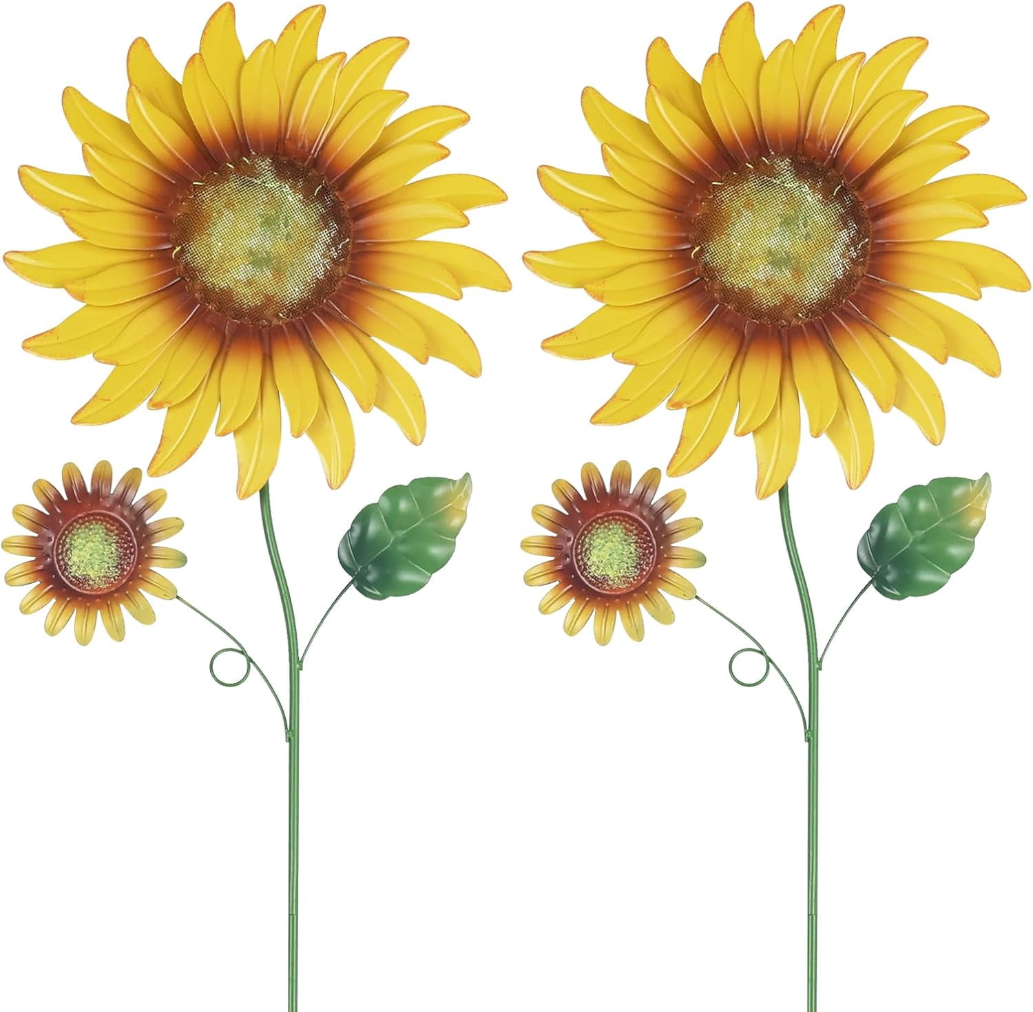 hogardeck Garden Decor for Outside, 2 Pack Sunflower Decorative Garden ...