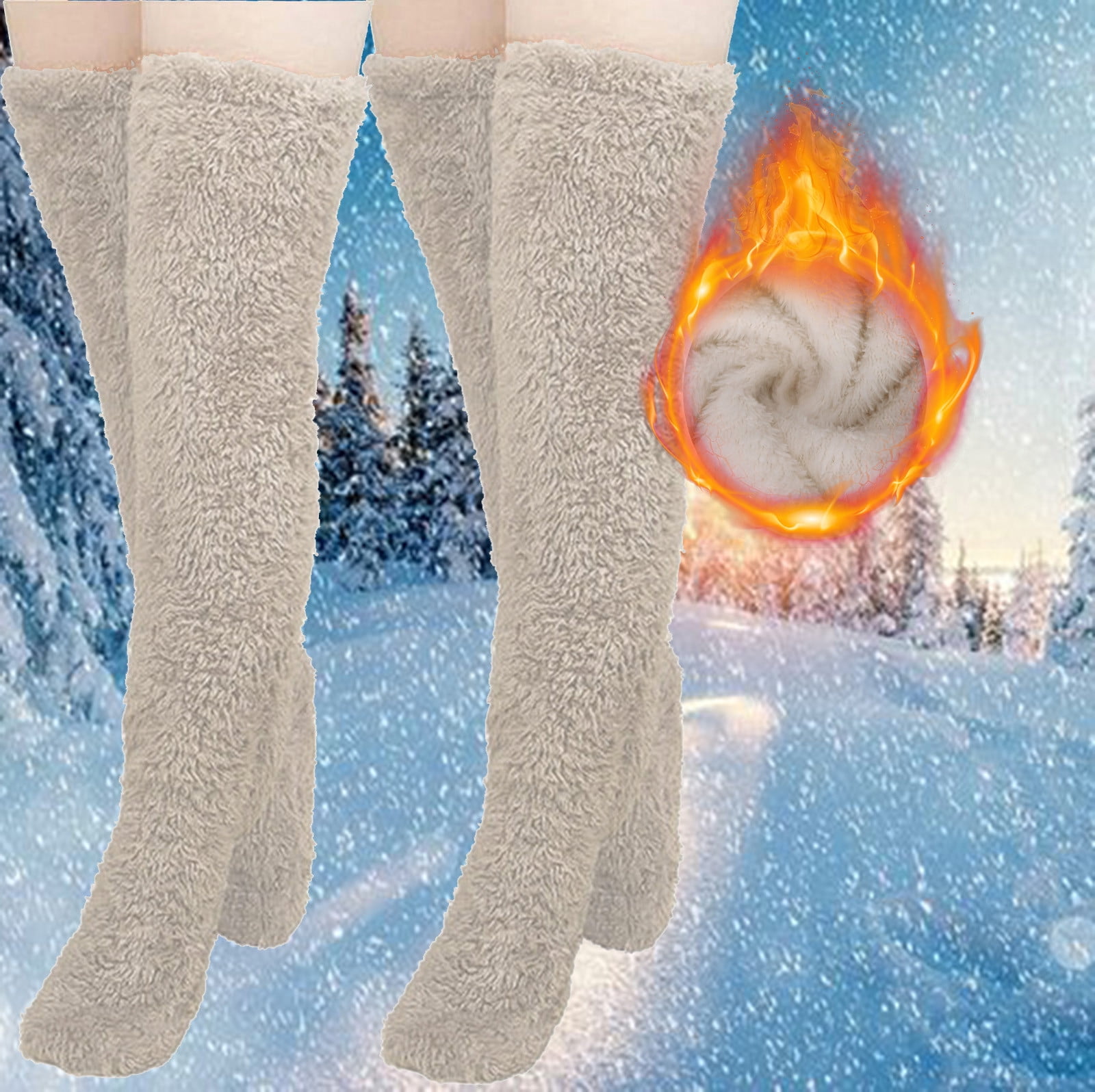 hoksml 2 Pairs High Fuzzy Socks Clearance! Home Sleeping Sock, Unisex ...