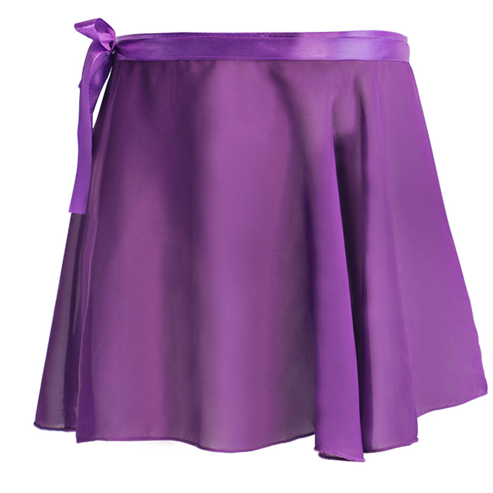hoksml Children's Girls Chiffon Skirt Solid Color Bow Knot Loose ...