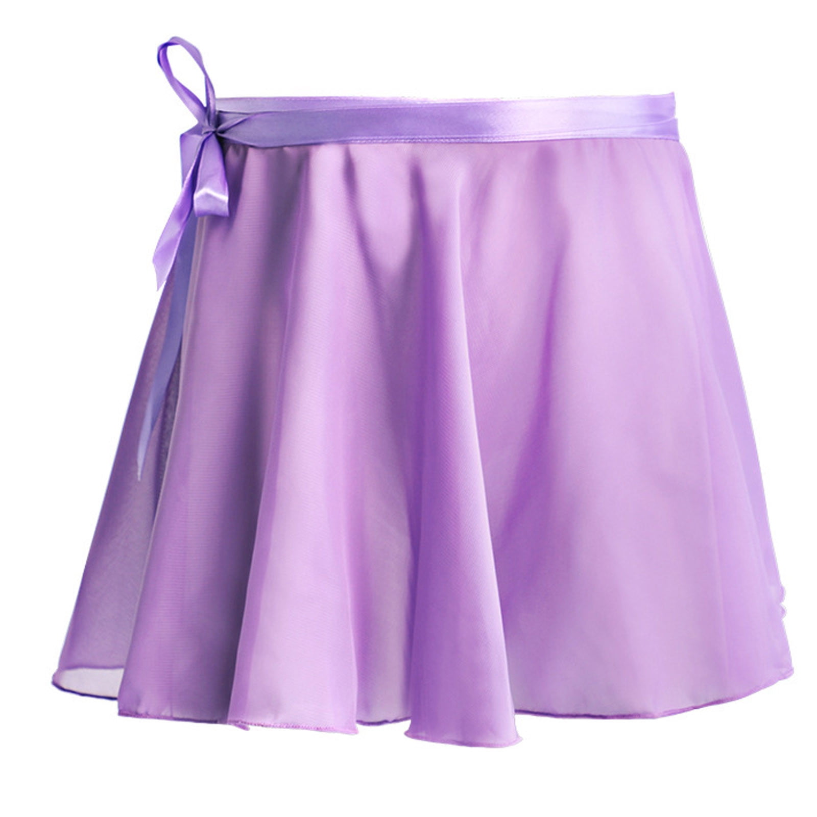 hoksml Children's Girls Chiffon Skirt Solid Color Bow Knot Loose ...