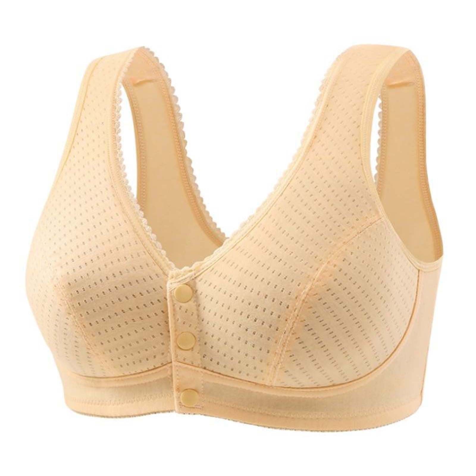 hoksml Front Button Bra, Everyday Sleep Bras, Woman Daily Thin Front ...