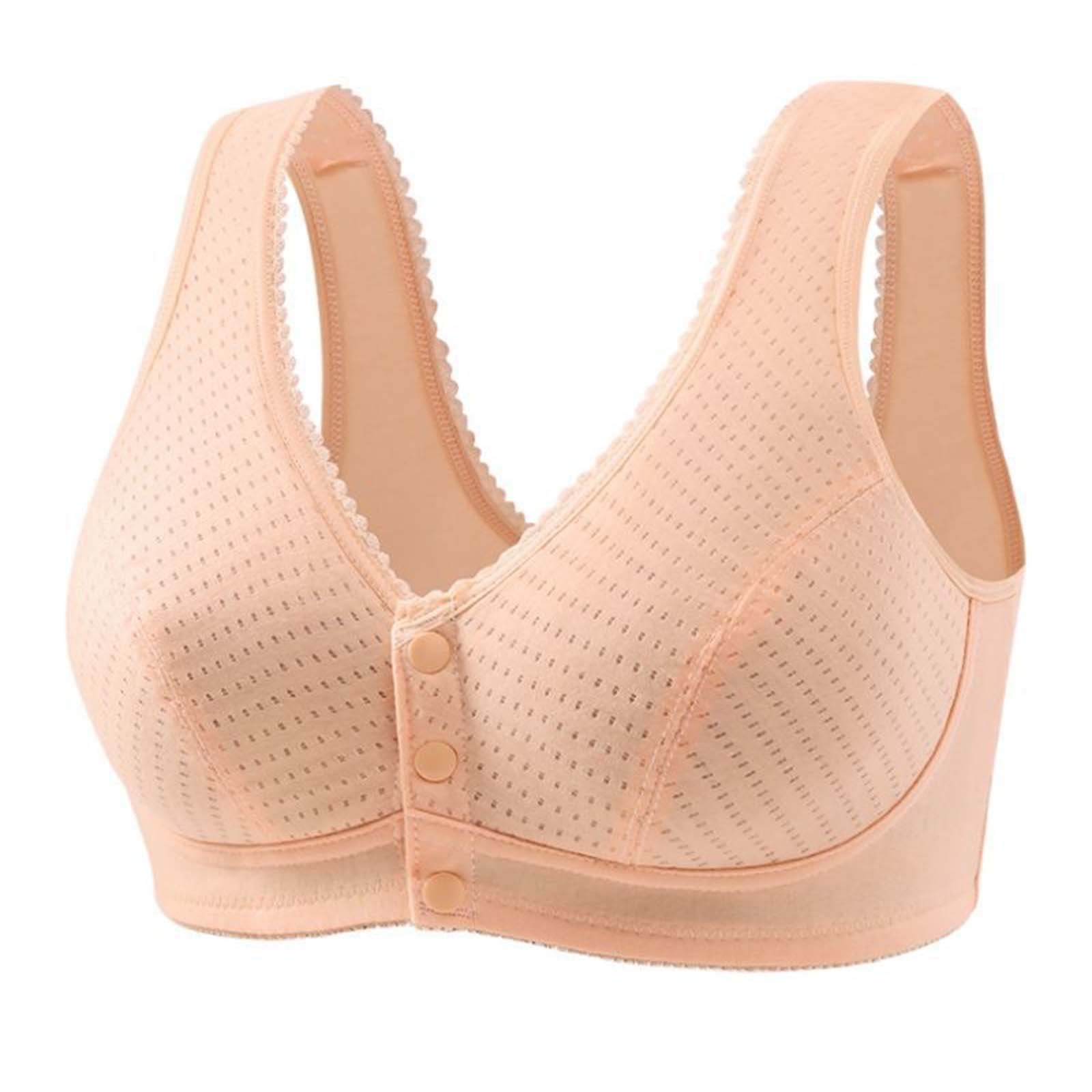 hoksml Front Button Bra, Everyday Sleep Bras, Woman Daily Thin Front ...