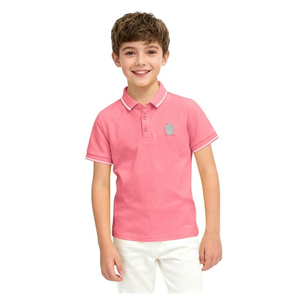 hoksml Kids' Uniform Style Short Sleeve Shirt, Printed Unisex Button ...