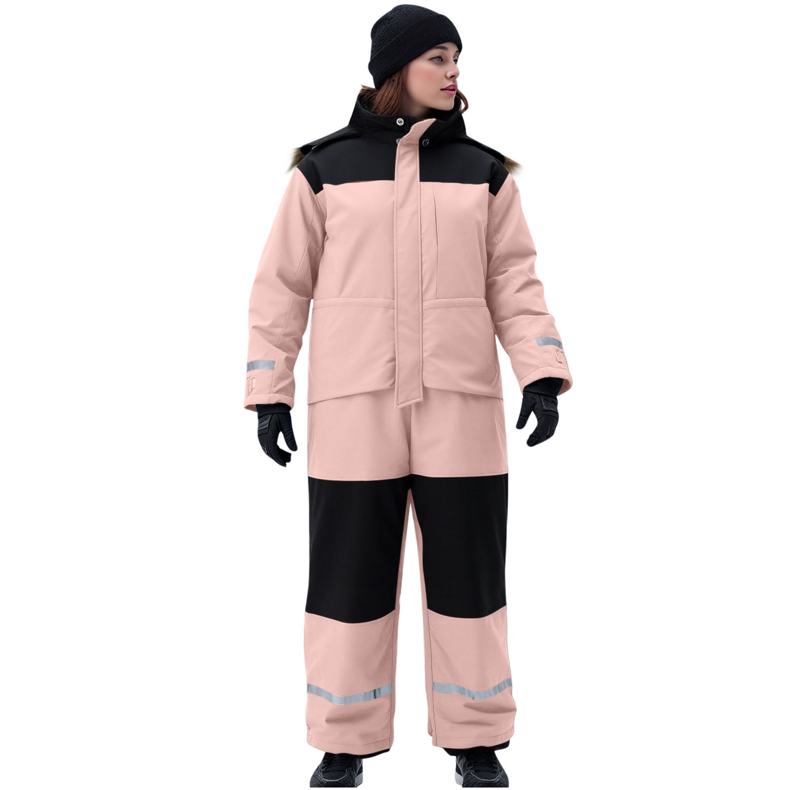 hoksml Men's Women's Insulated Snowsuit Adult One-Piece Water-Resistant ...