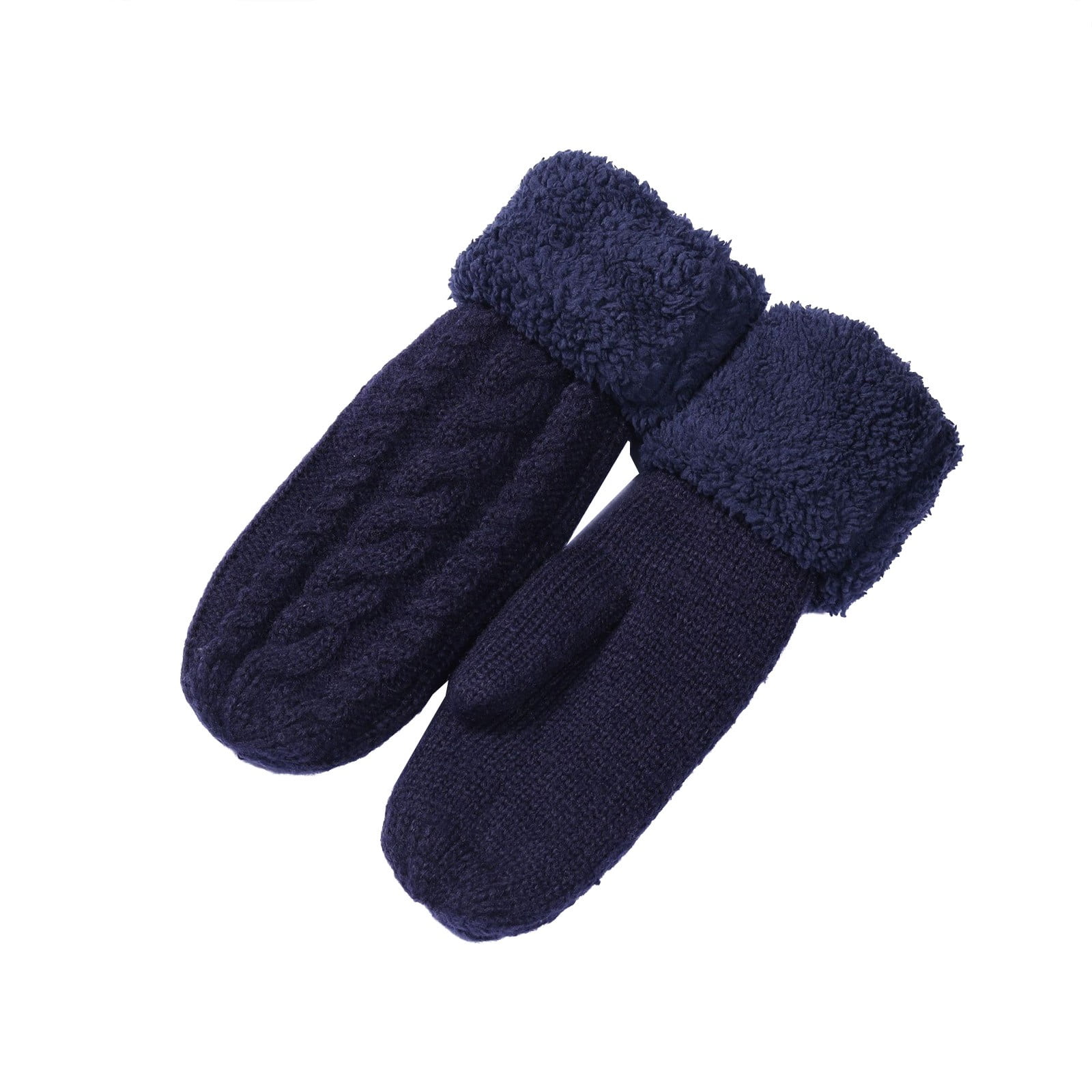 hoksml Men's & Women's Knitted Mittens Wool Cover Outdoor Windproof ...