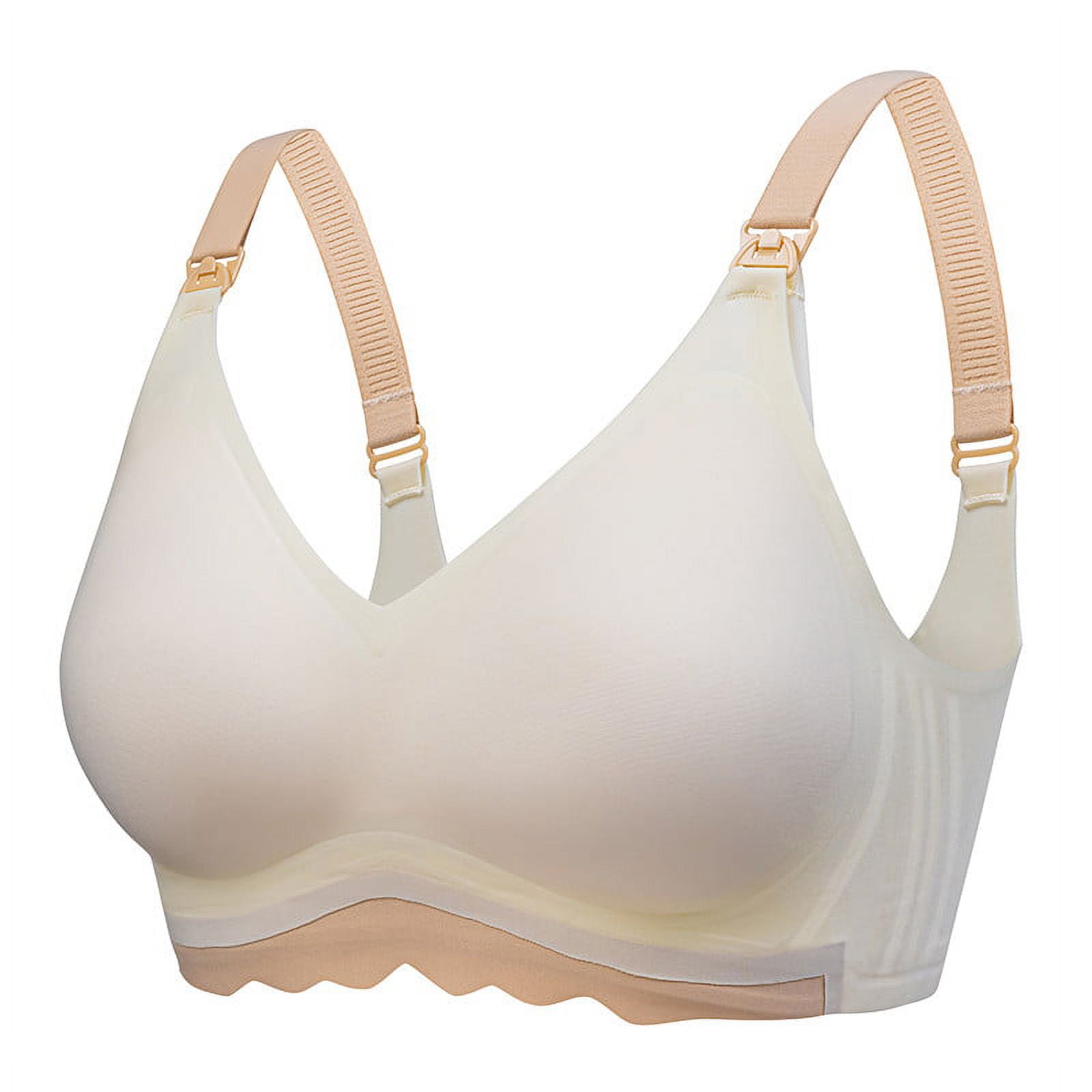 hoksml Nursing Bras Women's Chest Open Button Nursing Bra, Padded Non ...