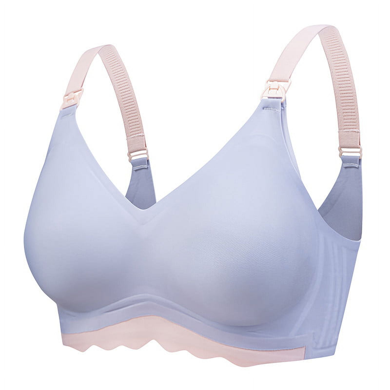 hoksml Nursing Bras Women's Chest Open Button Nursing Bra, Padded Non ...