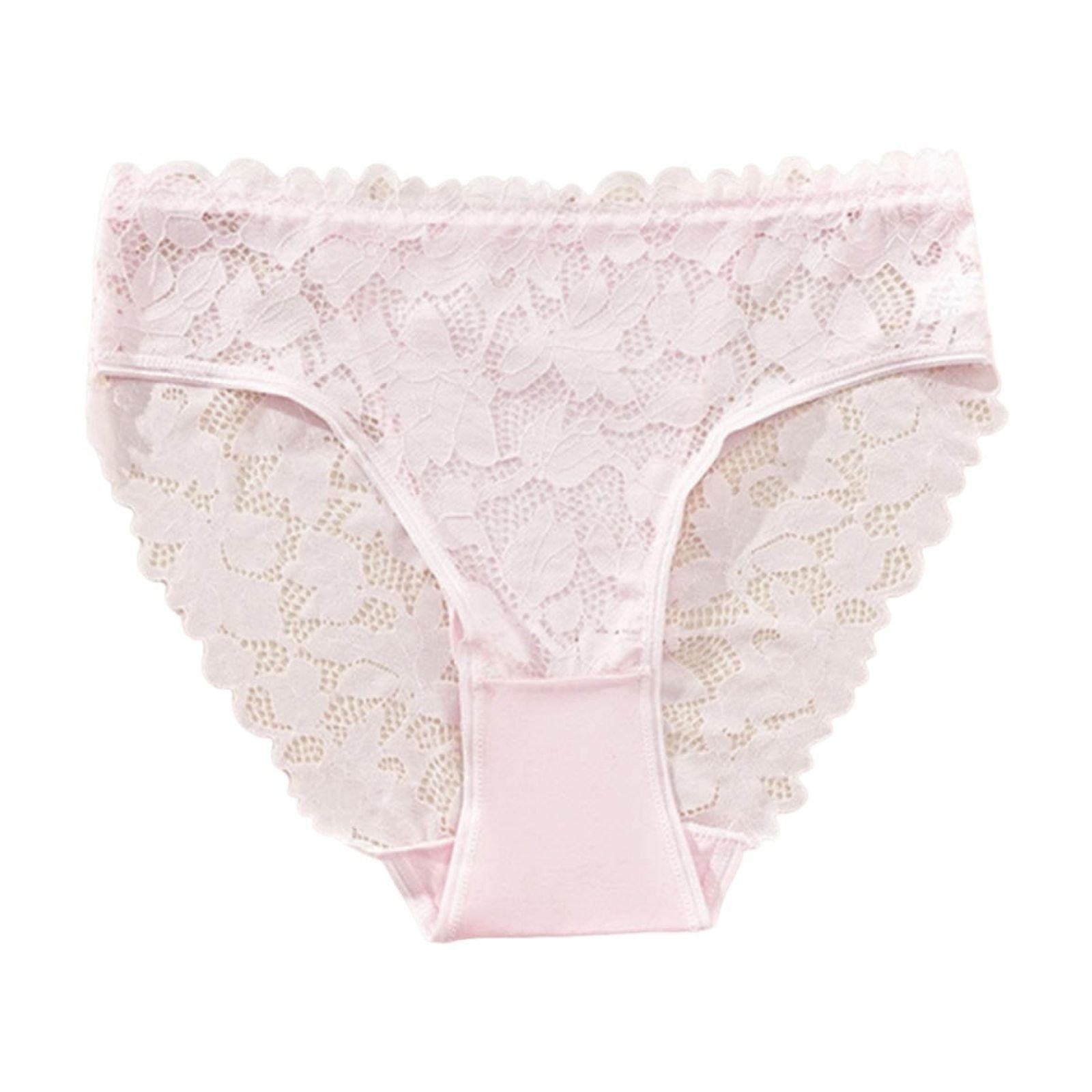 hoksml Plus Size Women's Solid Color Lace Underwear High Waist ...