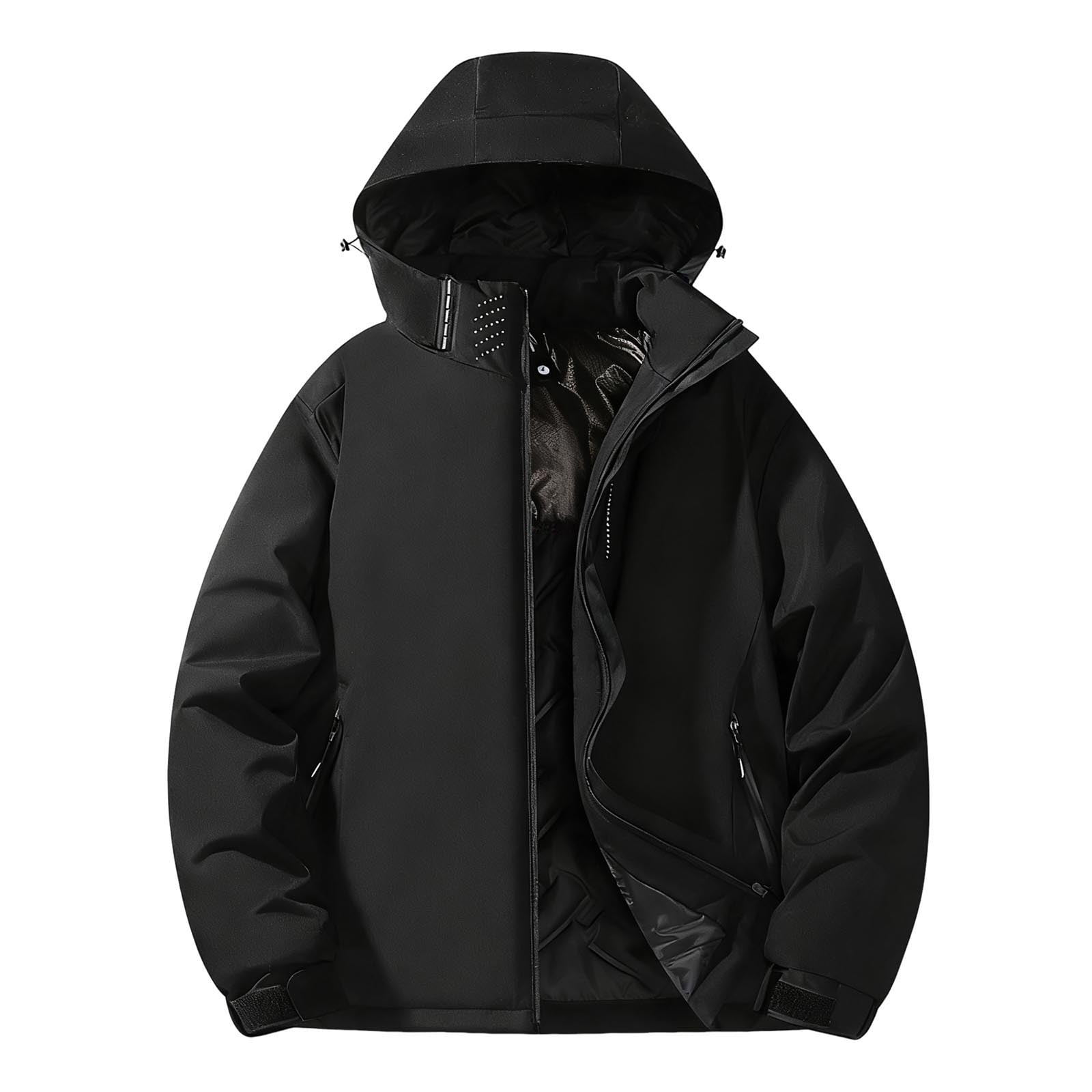 hoksml Unisex Graphene Lined Winter Jacket Waterproof Windproof Thermal ...