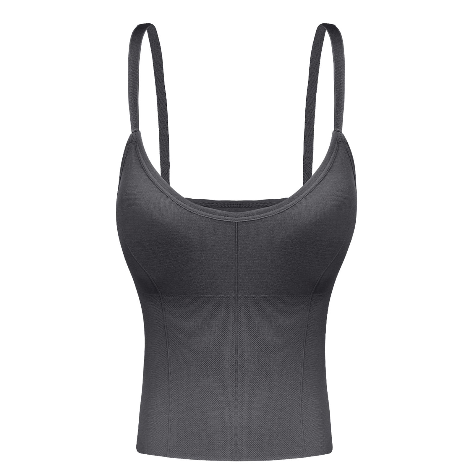 hoksml Women's Comfort Cami Bra Solid Color Seamless Push-Up Bandeau ...