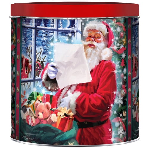 holiday popcorn tin, Santa - Walmart.com