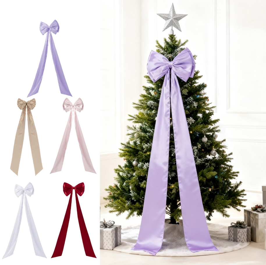 homchy Christmas Velvet Bows for Christmas Decor,Twist tie Bows,Vintage ...