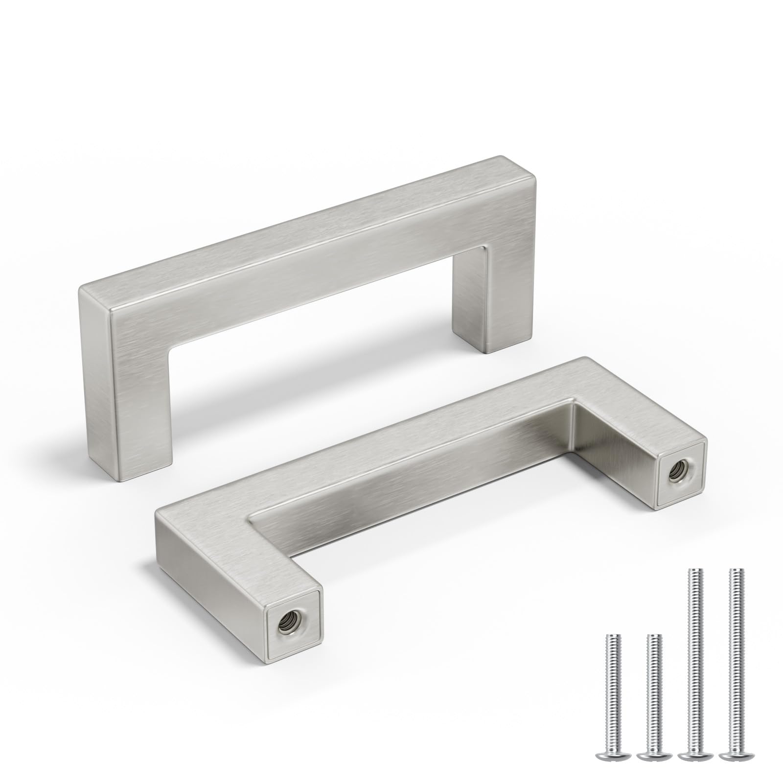 homdiy 25 Pack 3 Inch Brushed Nickel Cabinet Pulls Silver Cabinet ...