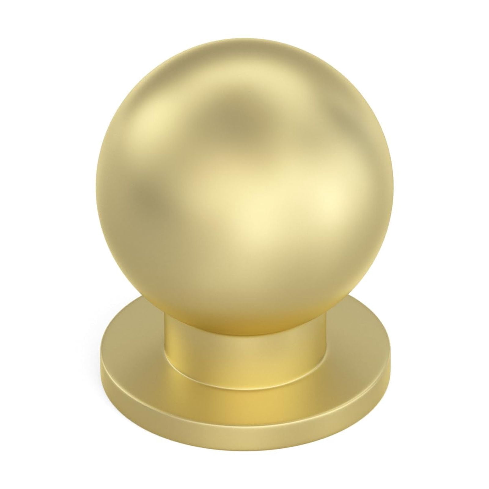 homdiy 50 Pack Matte Gold Cabinet Knobs, Round Brushed Brass Drawer ...