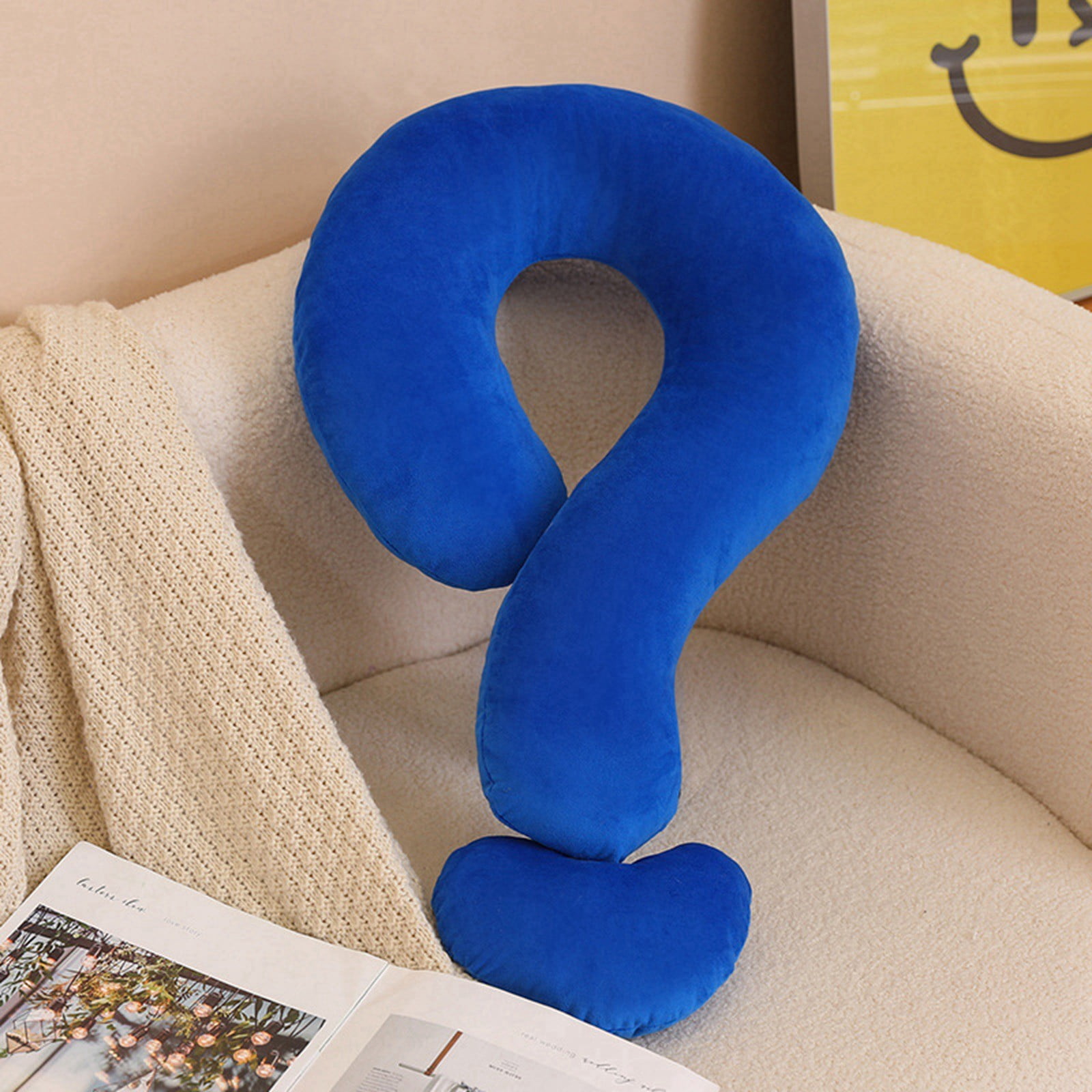home Trendy Geometric Pattern Question Mark Neck Pillow Sofa Street ...