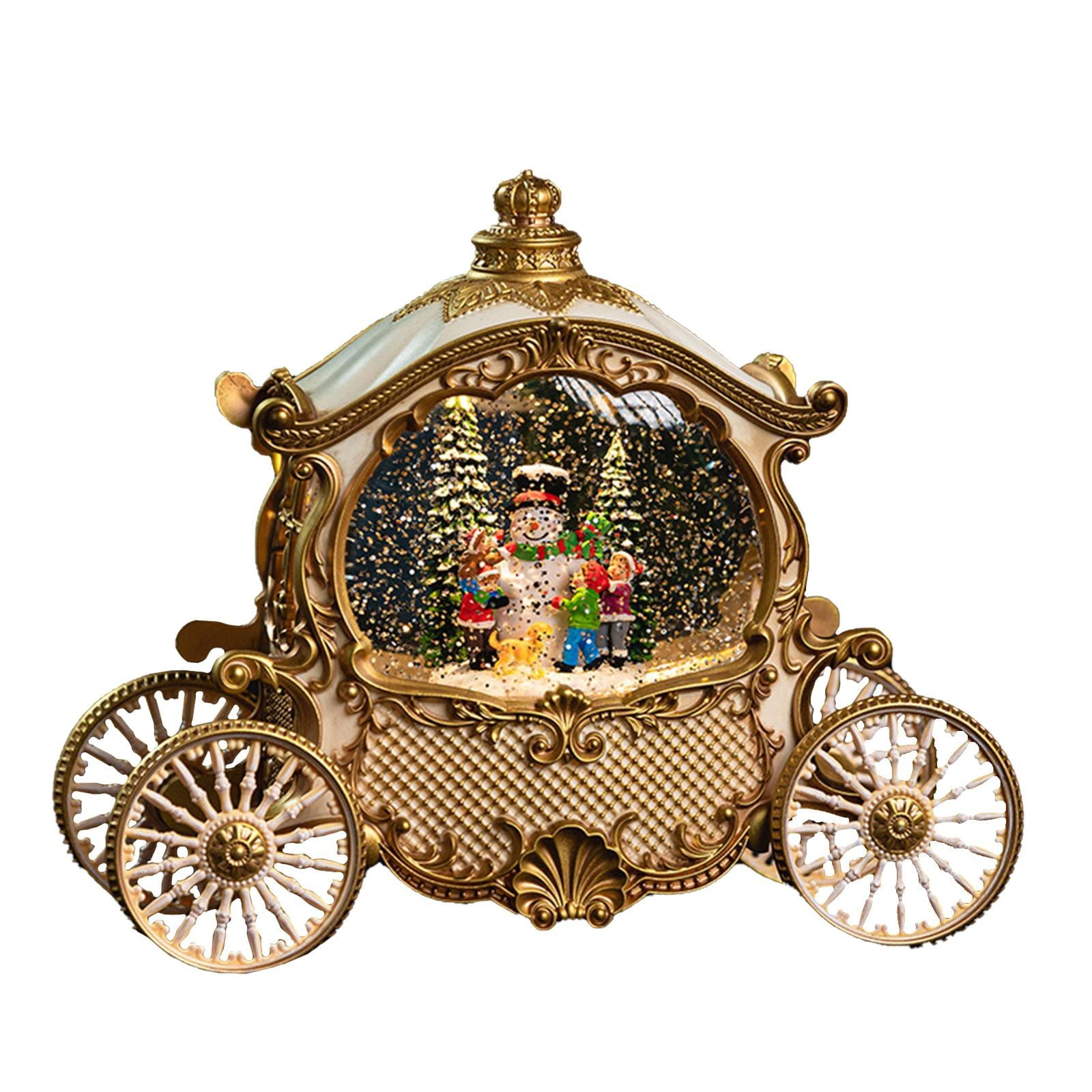 Easter Home Decor Desktop Ornament Musical Christmas Snow Globe Lighted ...