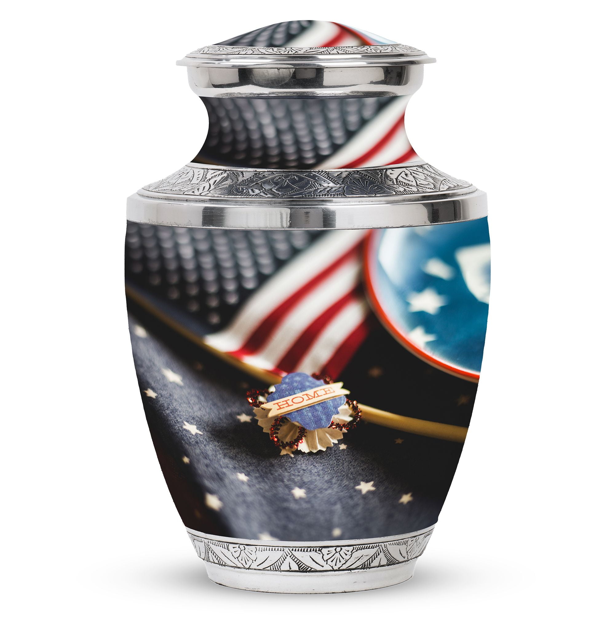 home decor with blurry american flag Harmonic Essence Large Cremation ...