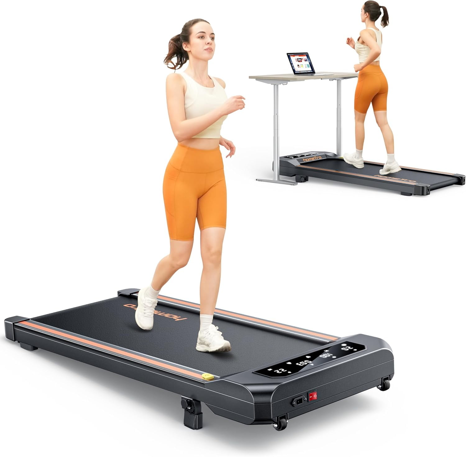 homeTro Incline Walking Pad Treadmill, Walking Jogging Treadmills for ...