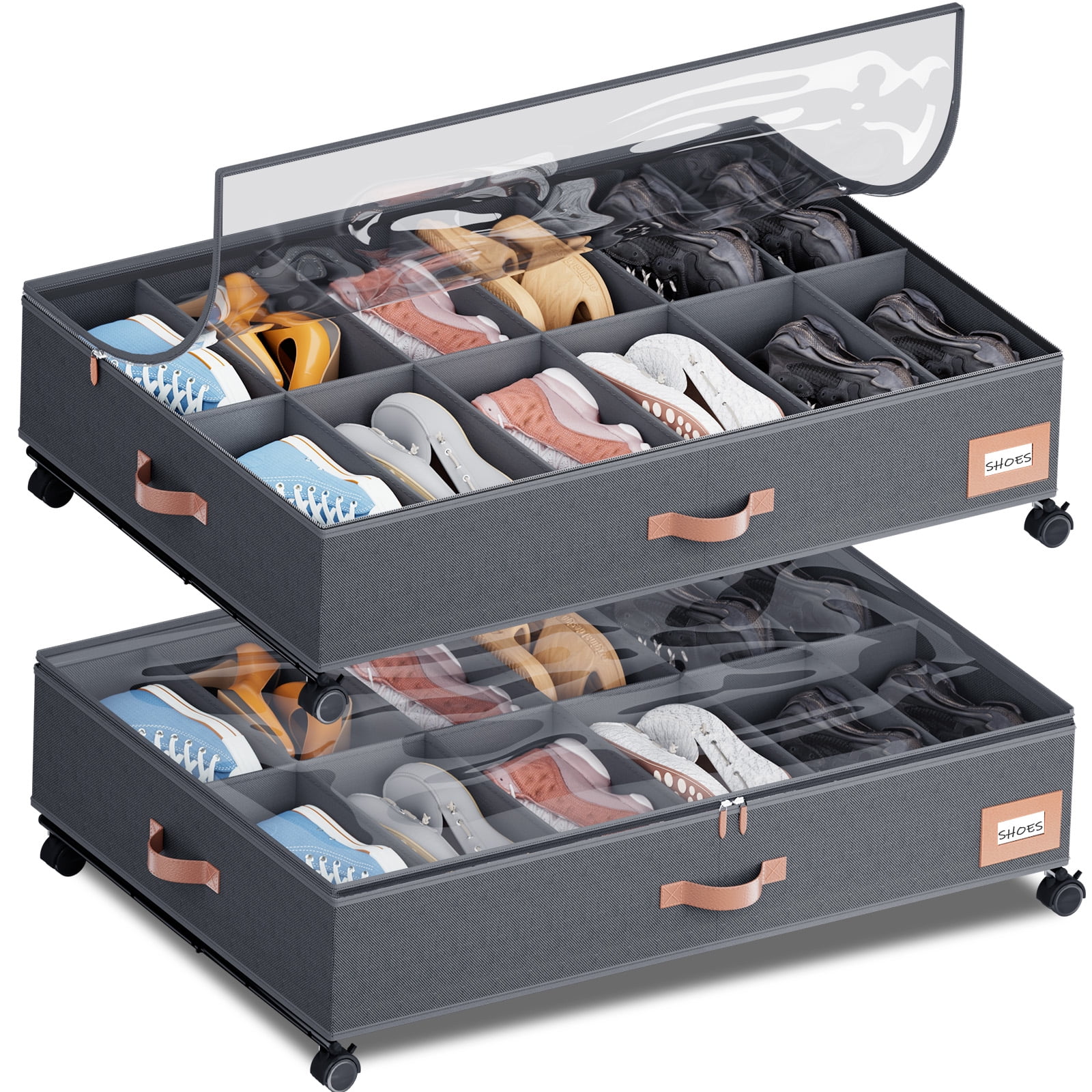 homfort Wheeled Bedside Shoe Organizer - Walmart.com
