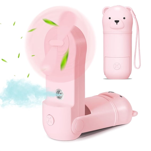 homicozy Portable Handheld Fan, Mini Hand Fan with Water Mist Spray ...