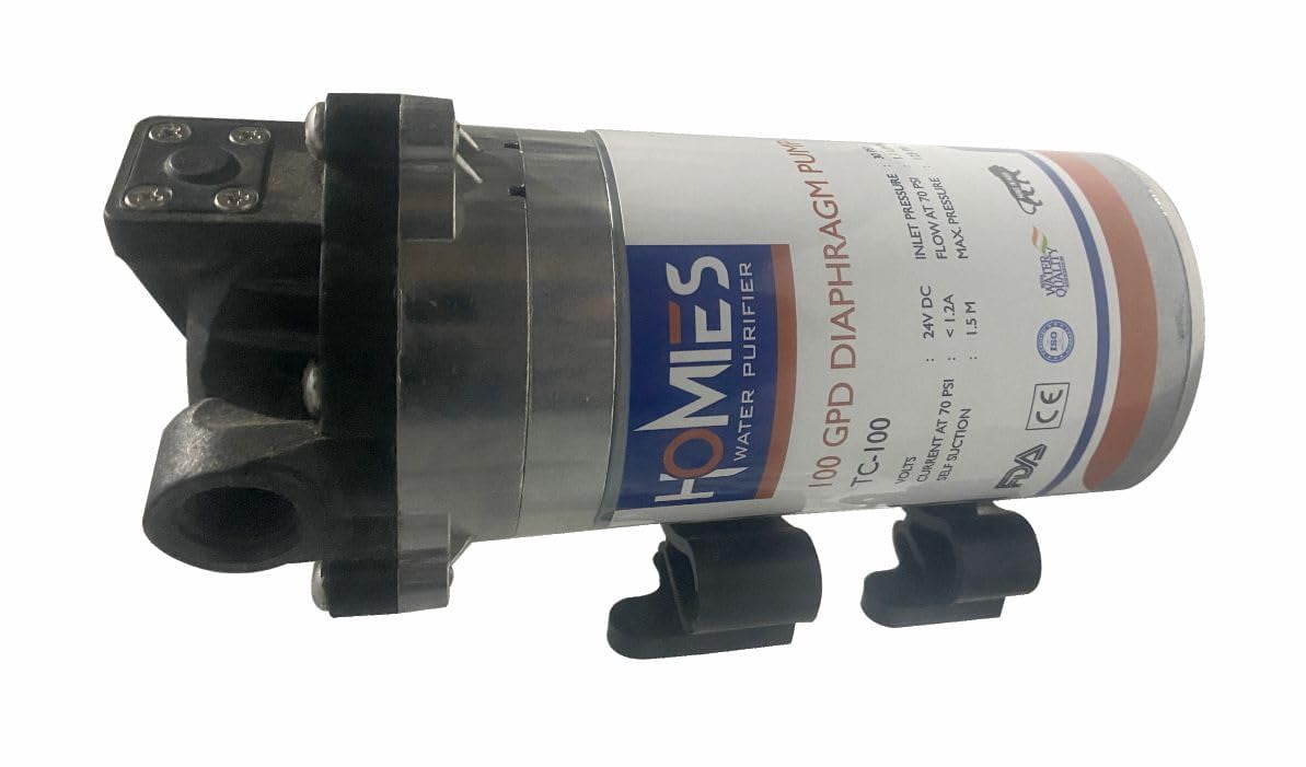 homies RO Booster Pump Motor 100 GPD Heavy Duty Diaphragm Motor 24v DC ...