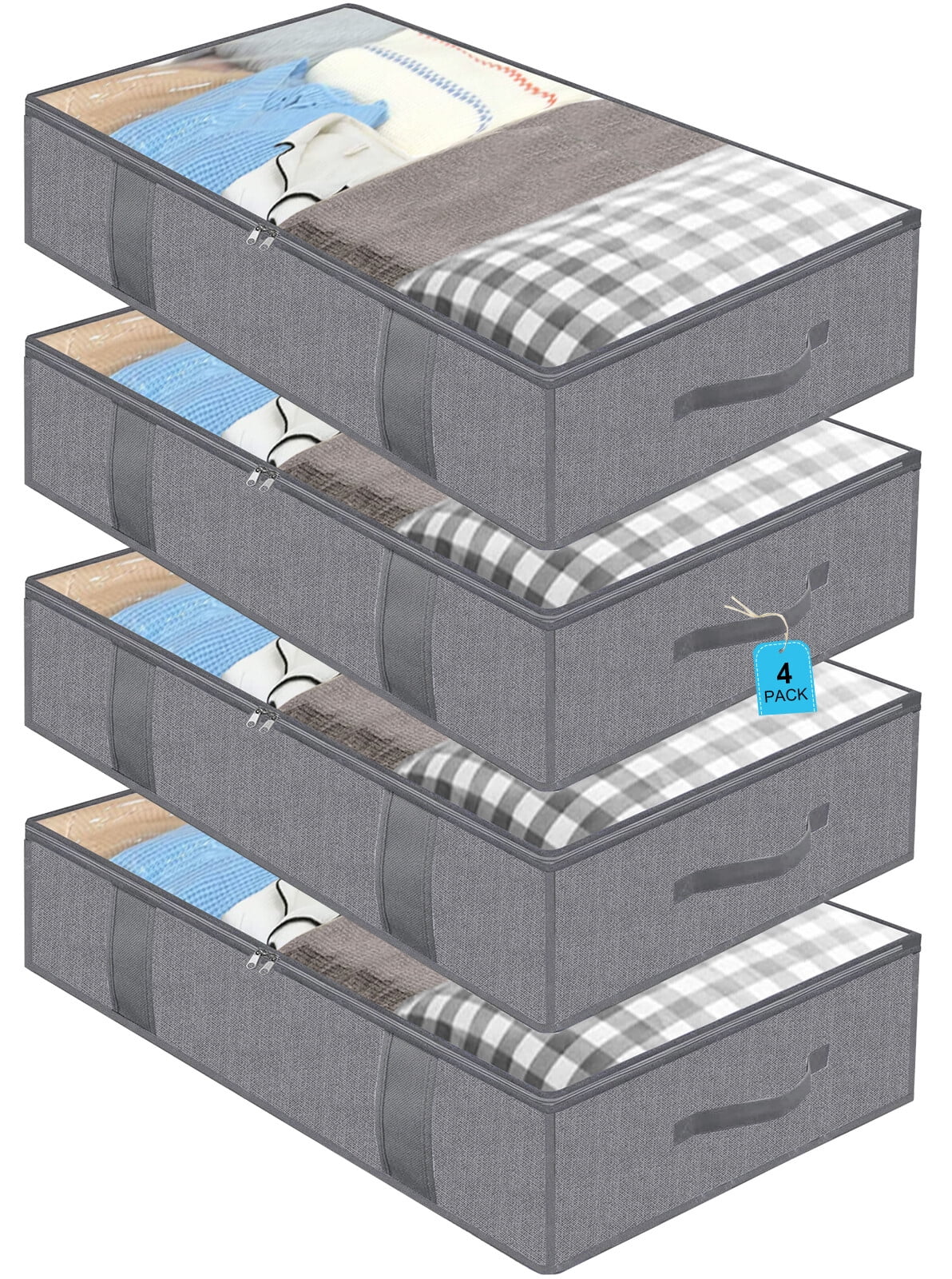 homyfort Under Bed Storage Containers,Large Fabric Underbed Clothes ...