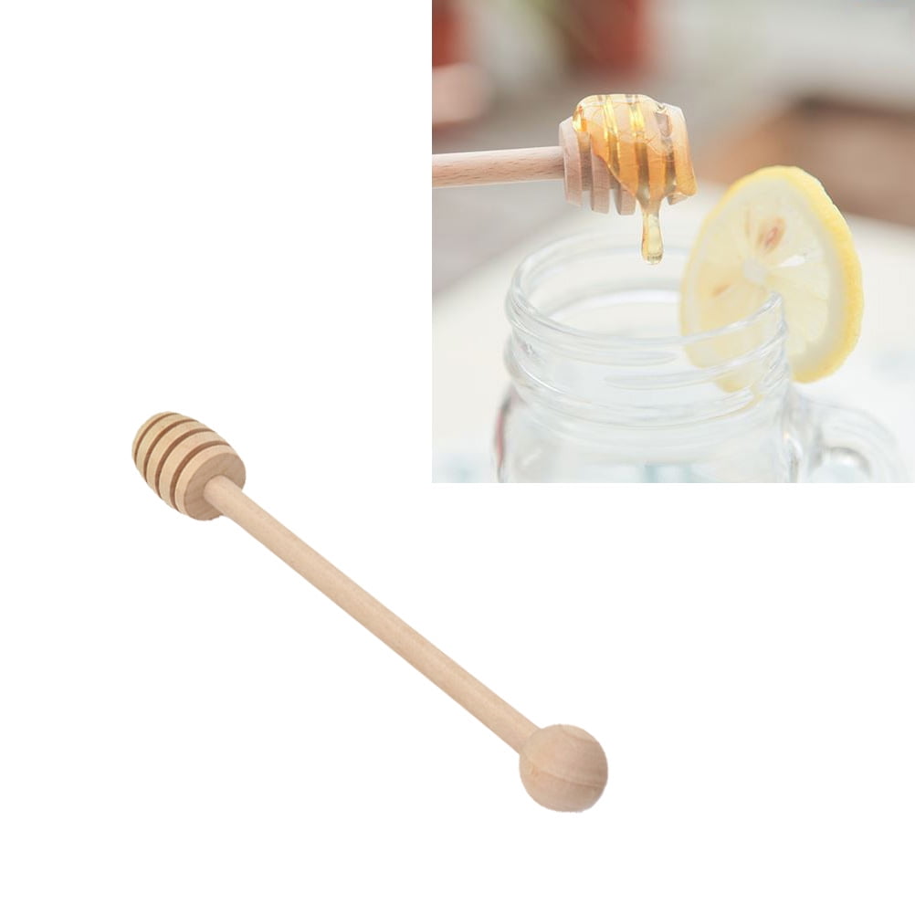 honey dippers 2 Wooden Honey Dipper Sticks for Jar Container (6.3X1 ...