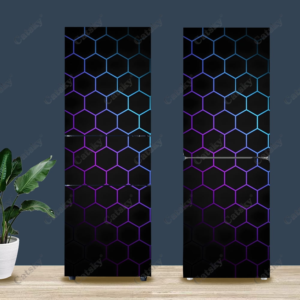 honeycomb Refrigerator Stickers Home Decor Kitchen Murals DIY Wall ...