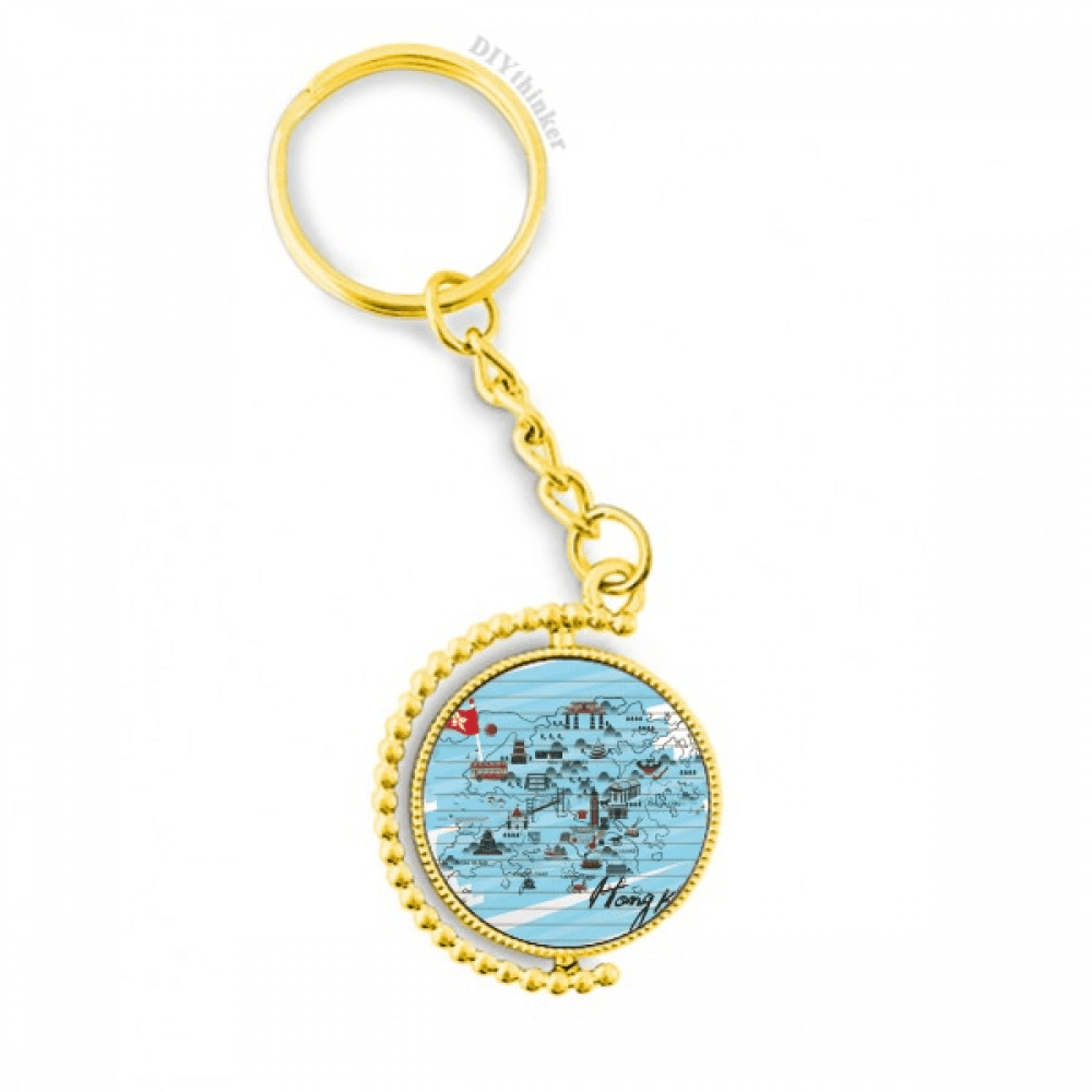 hong kong local map metal connector key chain accessory en keyholder ...