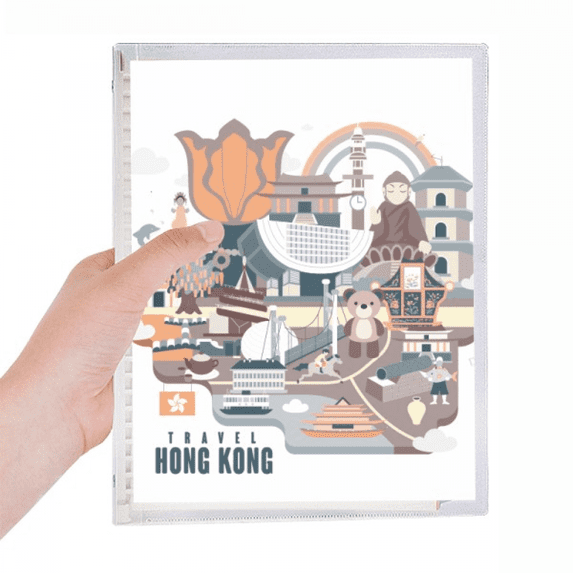 hong kong sightseeing famous china notebook loose diary refillable ...