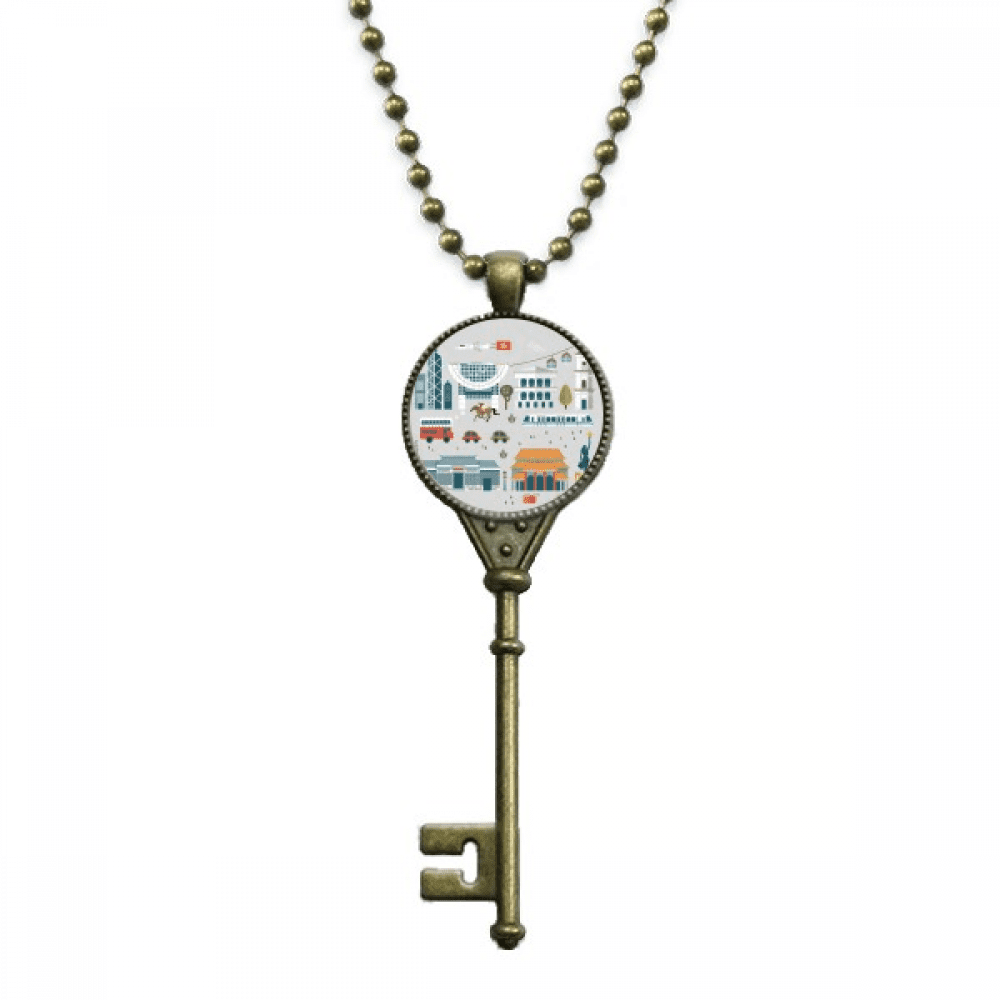 hong kong valuable visiting things key necklace pendant tray ...