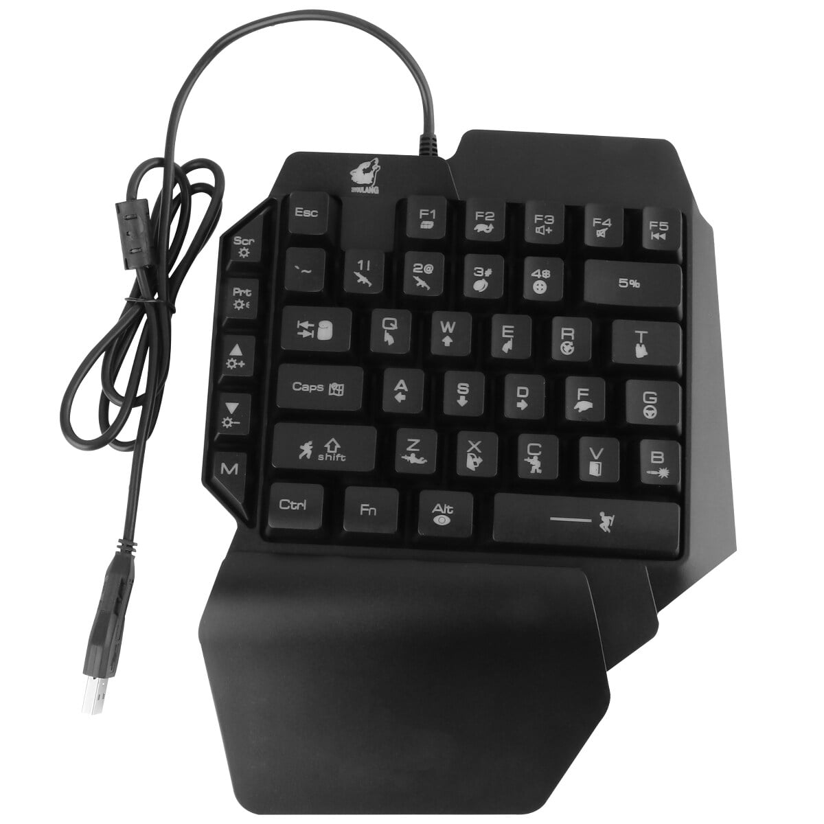 hongheyi 1PC K15 Single Hand Keypad Left Hand Mechanical Keyboard Hand ...