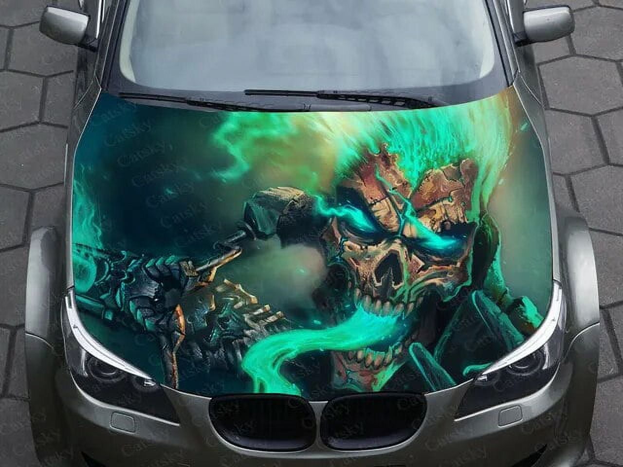 hood decal skull wrap decal vinyl sticker graphic truck decal truck ...