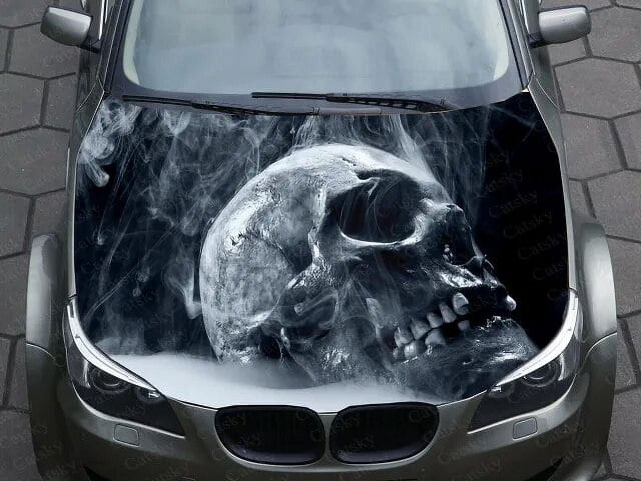 hood decal skull wrap decal vinyl sticker graphic truck decal truck ...