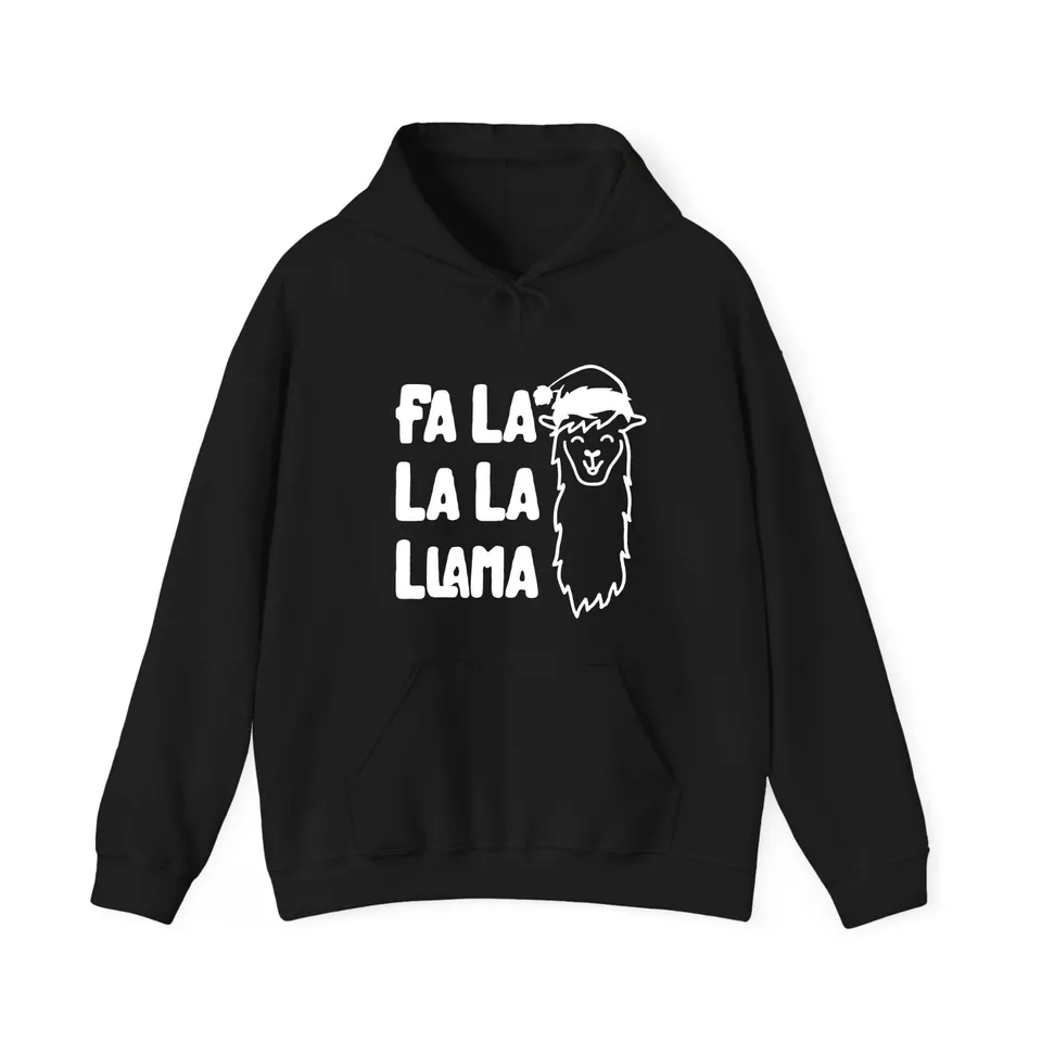 hoodie for maximum protection in winter Llama Christmas Song Funny ...