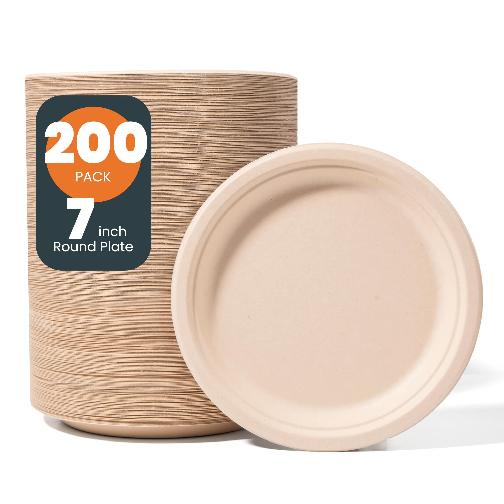 hooray mida 100% Compostable OIF8 Paper Plates, Disposable Dinner ...
