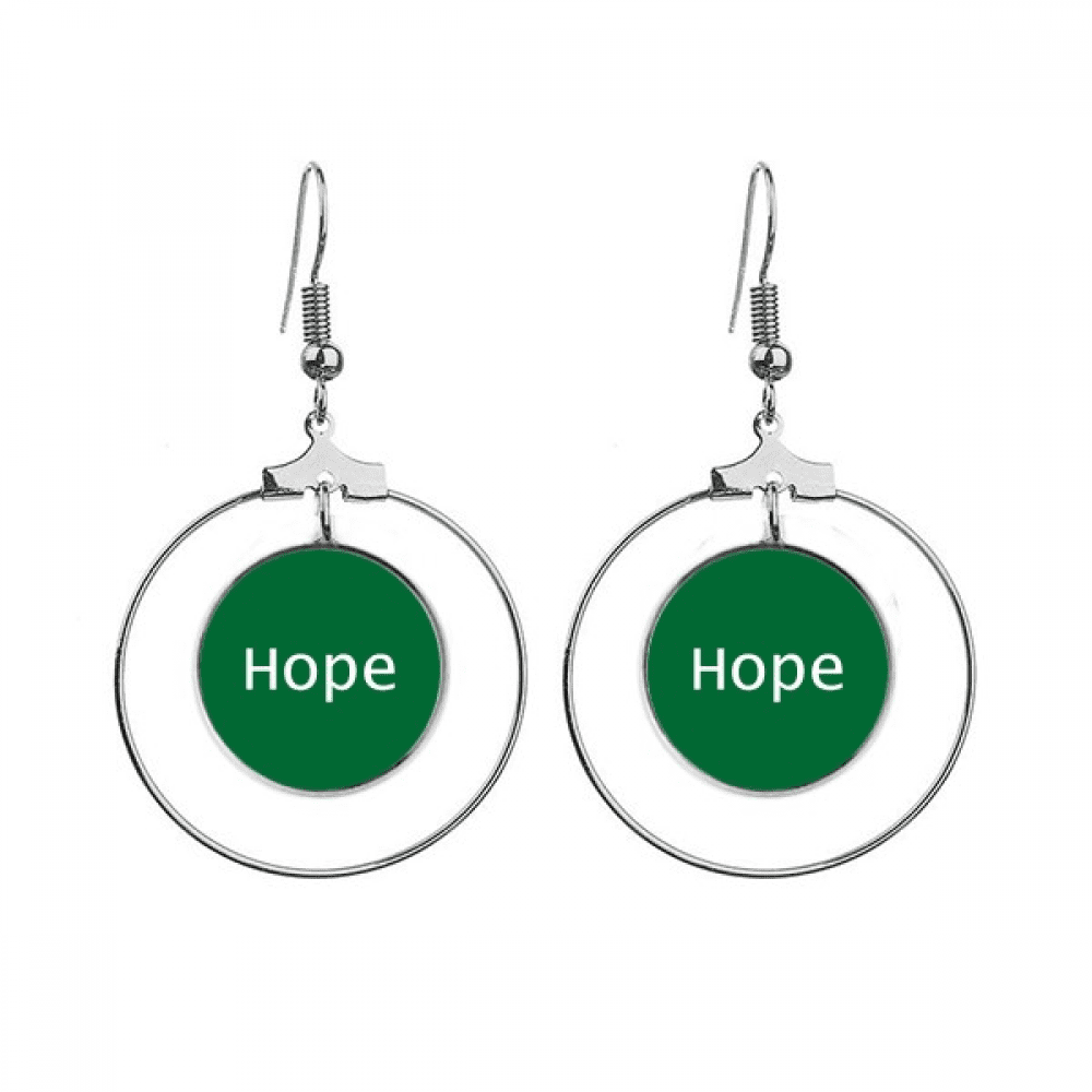 hope word inspirational quote sayings earrings dangle hoop jewelry drop ...