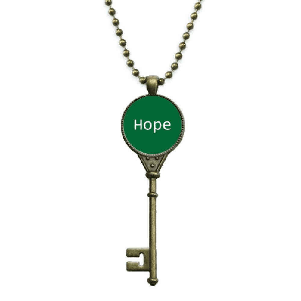 hope word inspirational quote sayings key necklace pendant tray ...