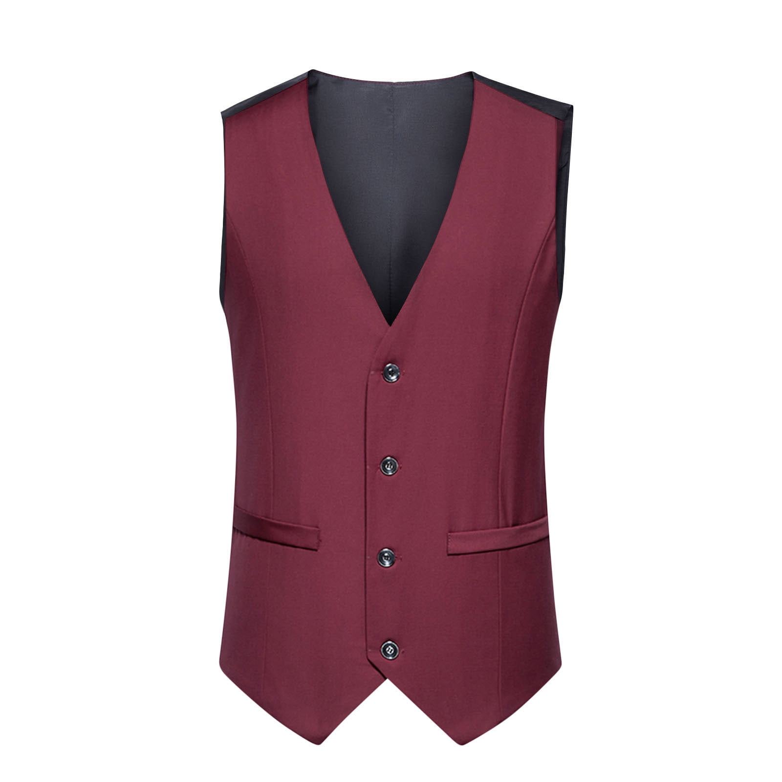 hopeusnice Men's Irregular Design Suit Vests Business Vests Slim Fit ...