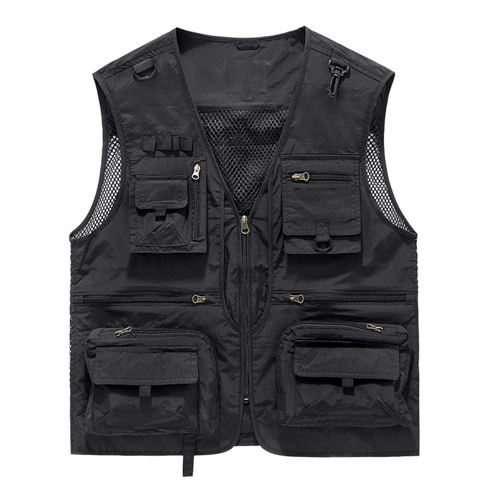 hopeusnice Men's Summer Multi-Pocket Vest Lightweight Breathable Quick ...